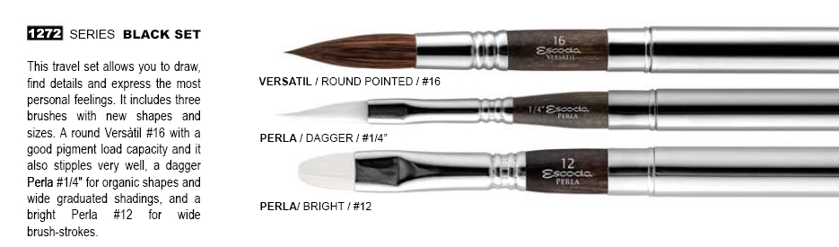 ESCODA Spain Artist and Restorers brushes by NUMERICAL INDEX