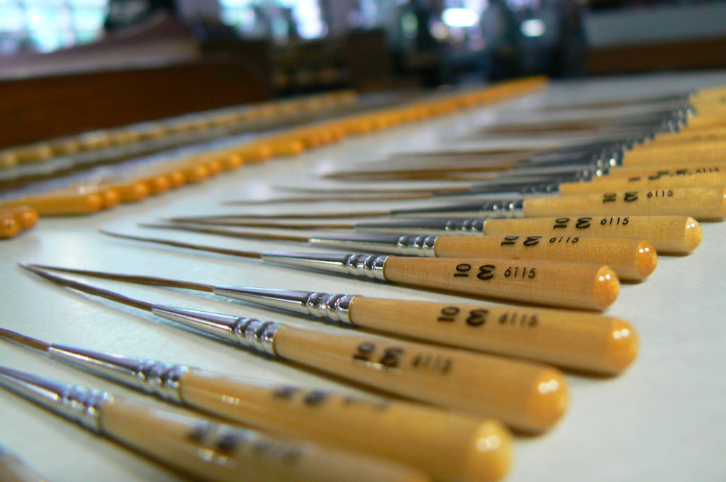 Artist Brushes in Ox Hair